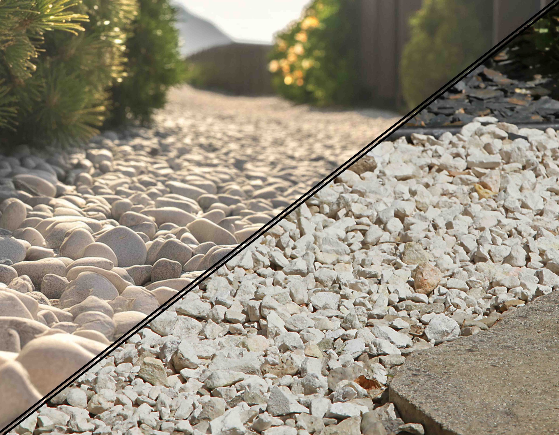 Gravier roulé, gravier concassé : quelles différences